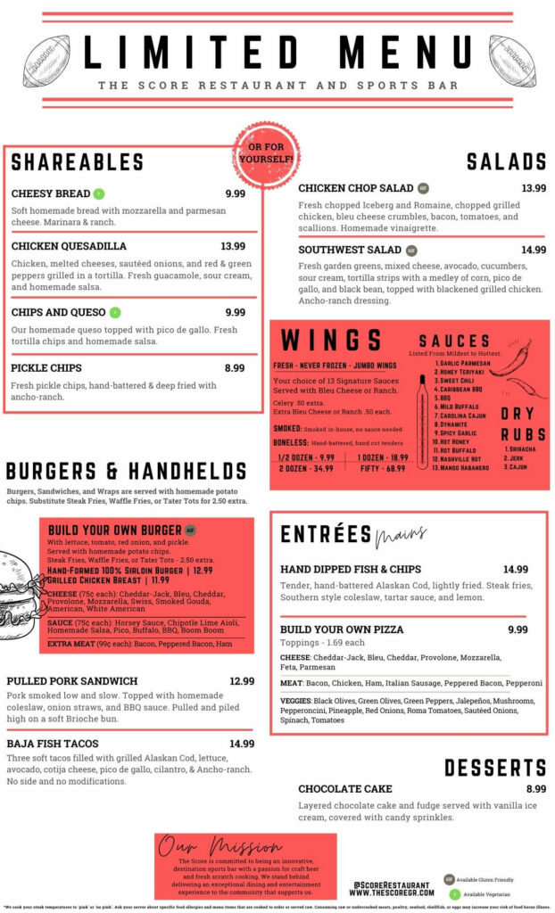 RESERVATIONS - The Score